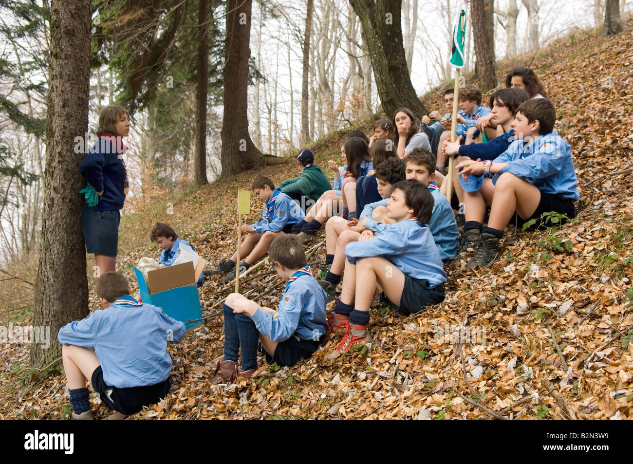 boy scouts, sparavera mountain, Italy Stock Photo - Alamy