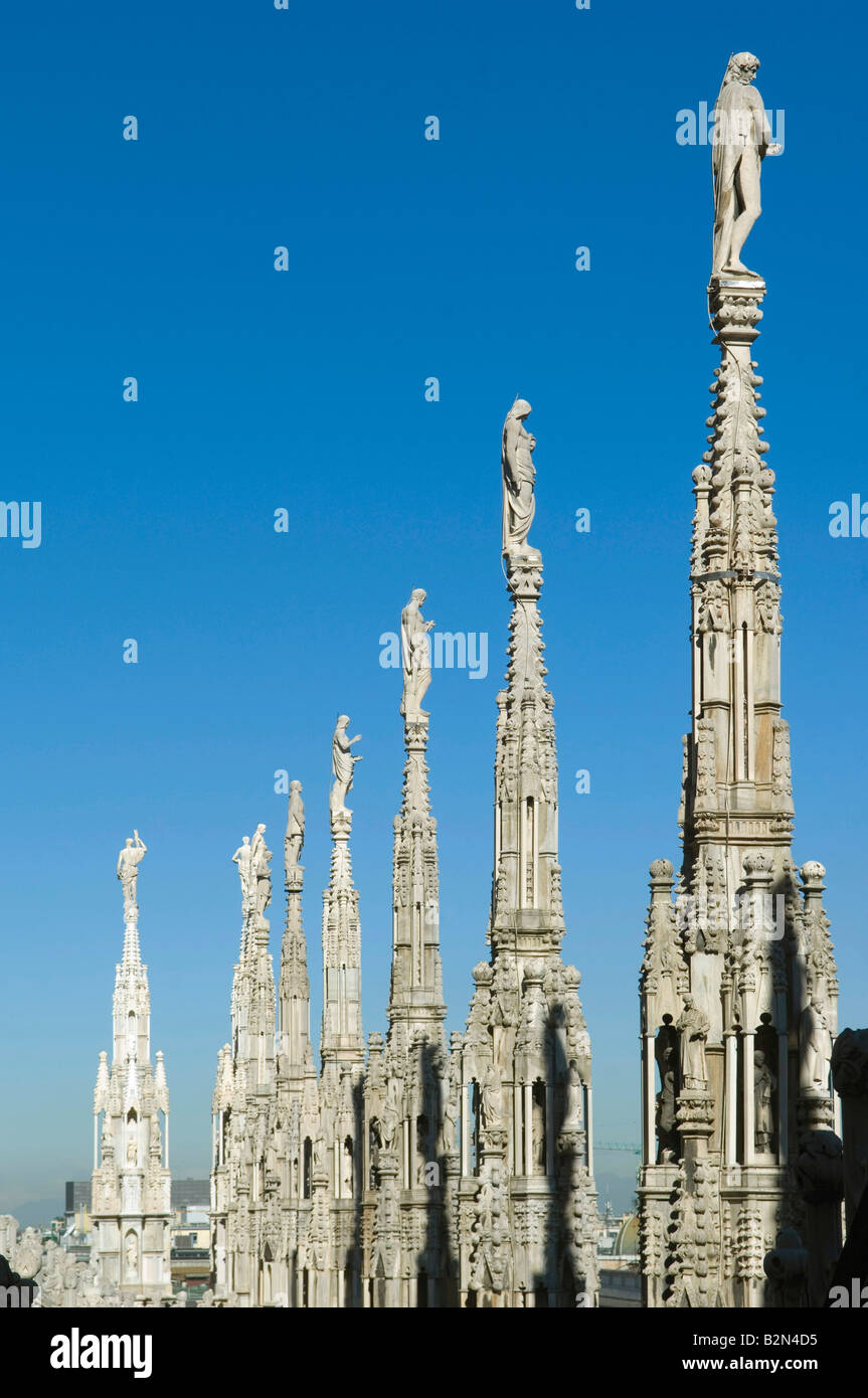 duomo spires, milan, Italy Stock Photo - Alamy