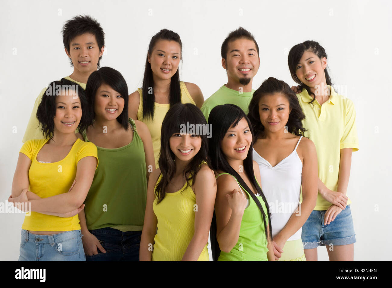 Portrait of a group of friends smiling Stock Photo - Alamy