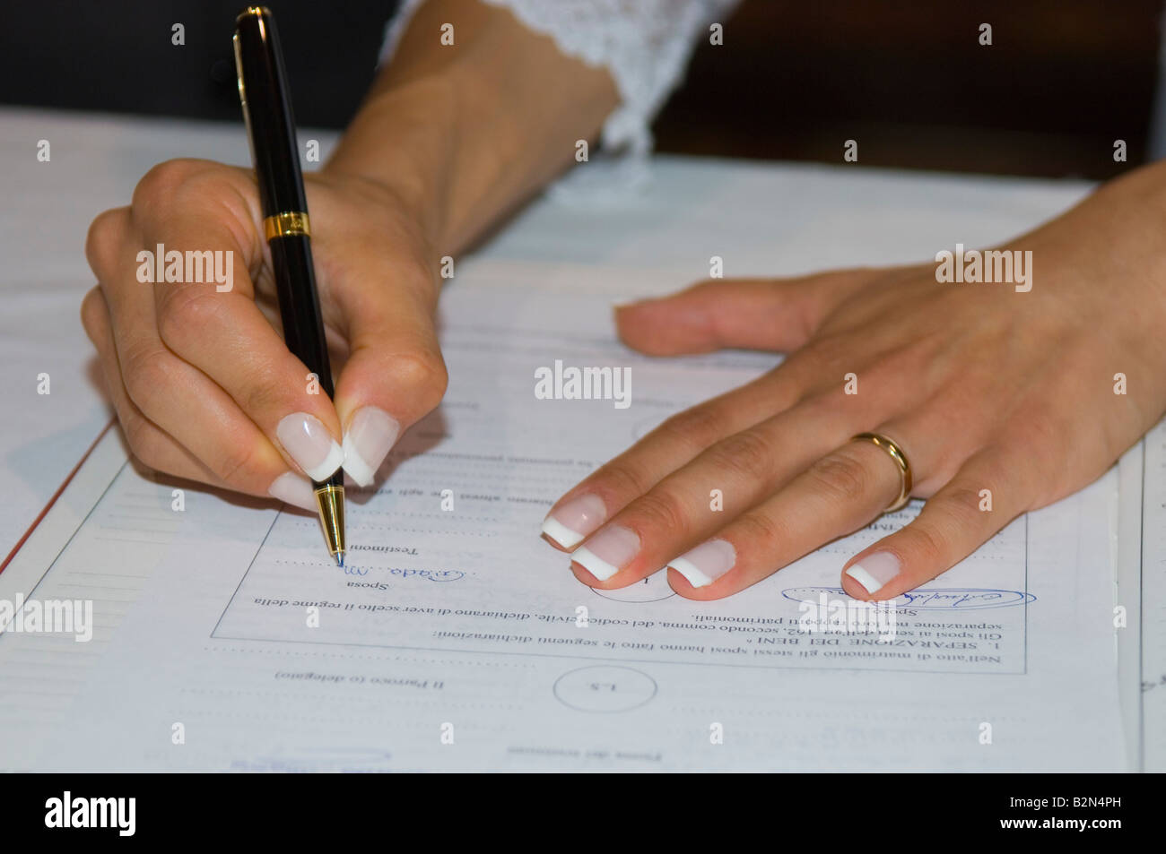 wedding signature, Italy Stock Photo - Alamy