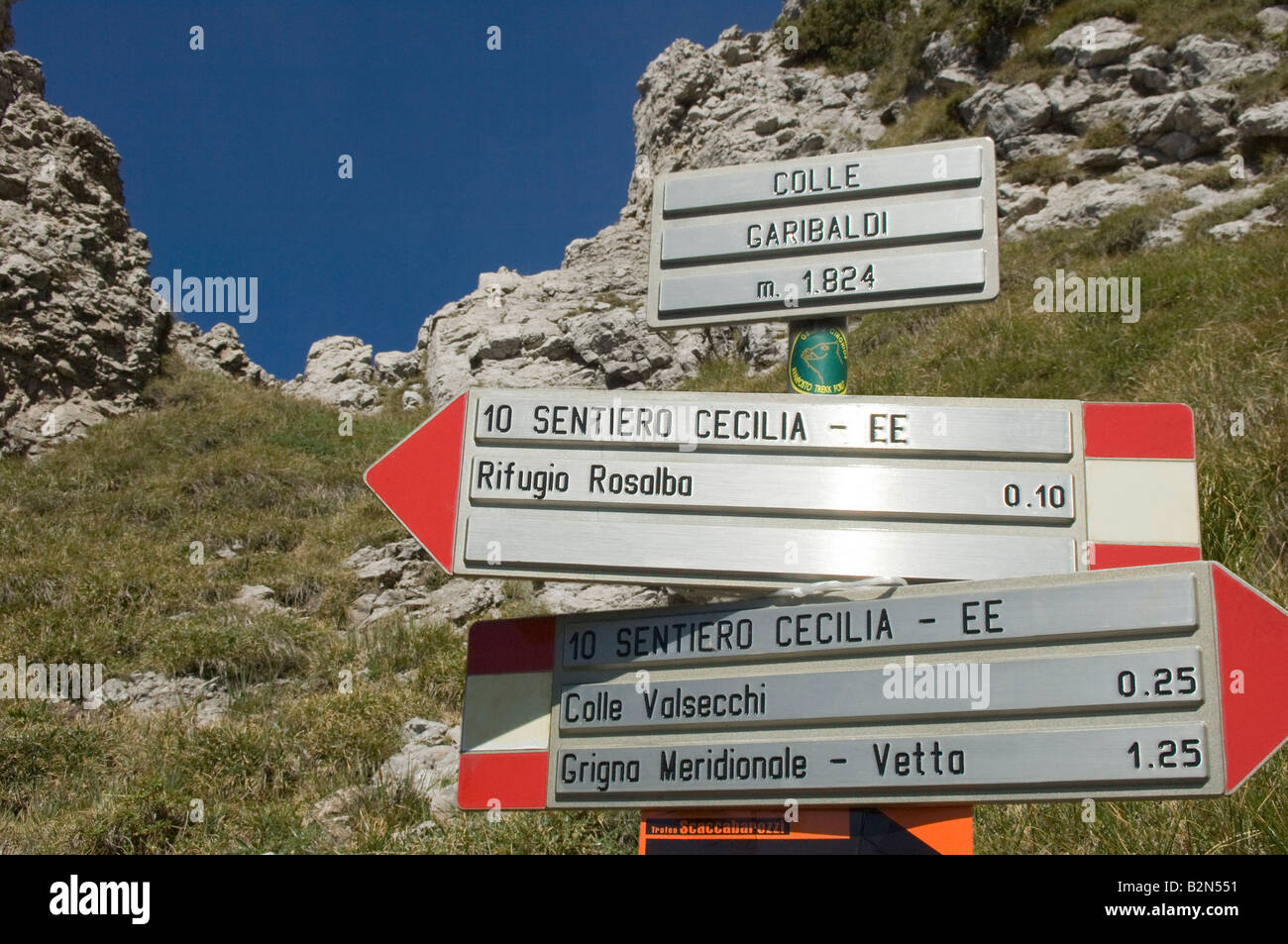 path signals, grigna meridionale, Italy Stock Photo - Alamy