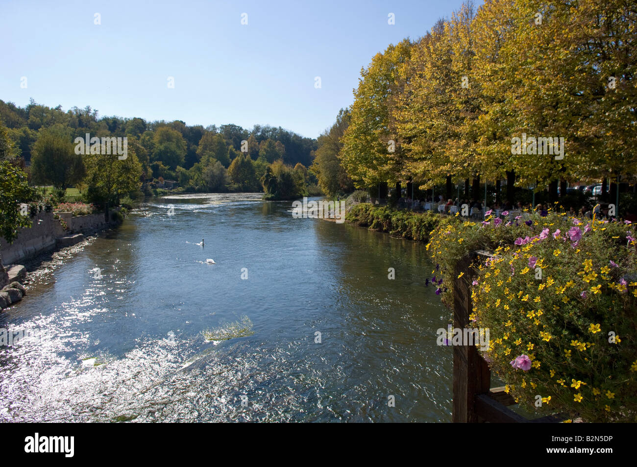 mincio river at borghetto village, valeggio sul mincio, Italy Stock ...