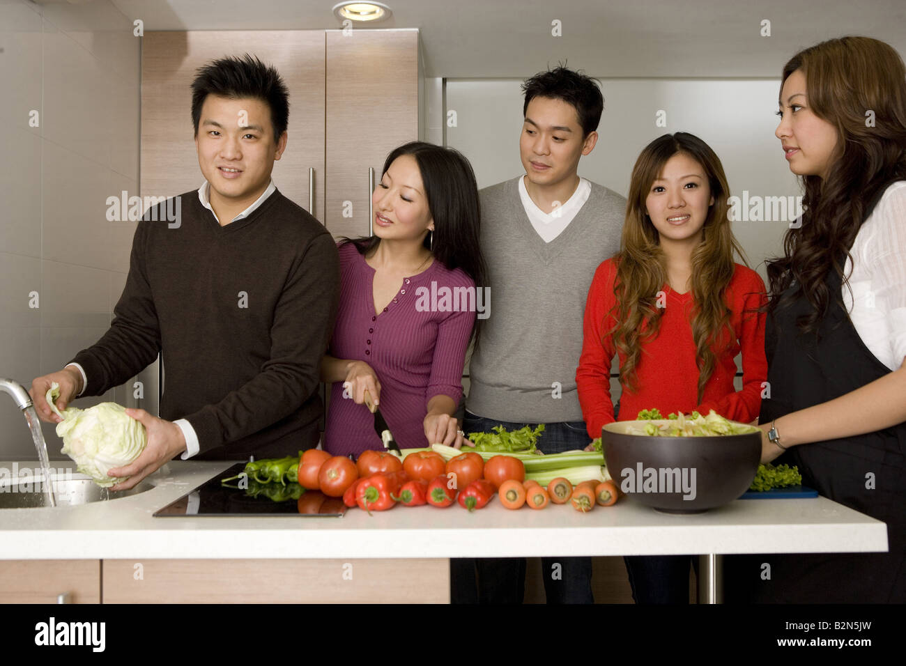 Cropped view couple preparing hi-res stock photography and images - Alamy