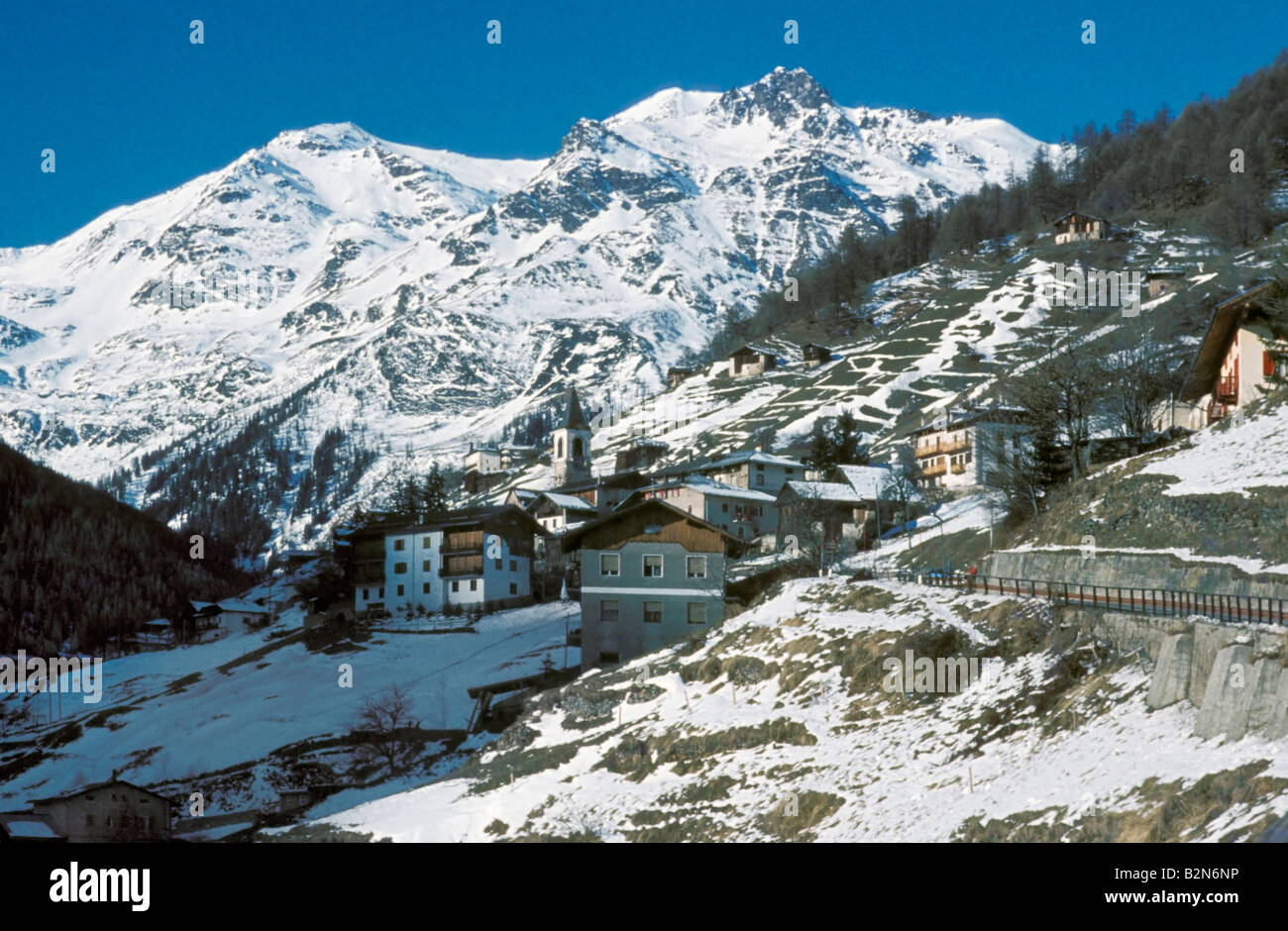 village view, rabbi valley, italy Stock Photo - Alamy