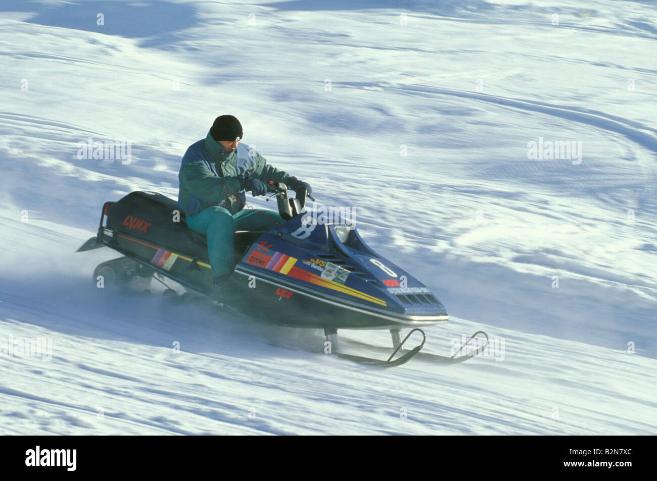 snowmobile, tonale pass, italy Stock Photo - Alamy