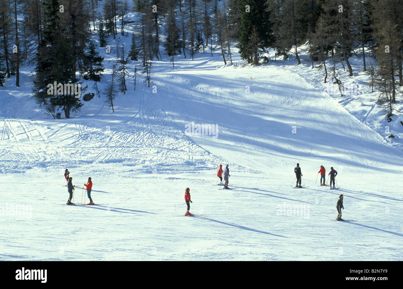 ski slope, marilleva, italy Stock Photo - Alamy