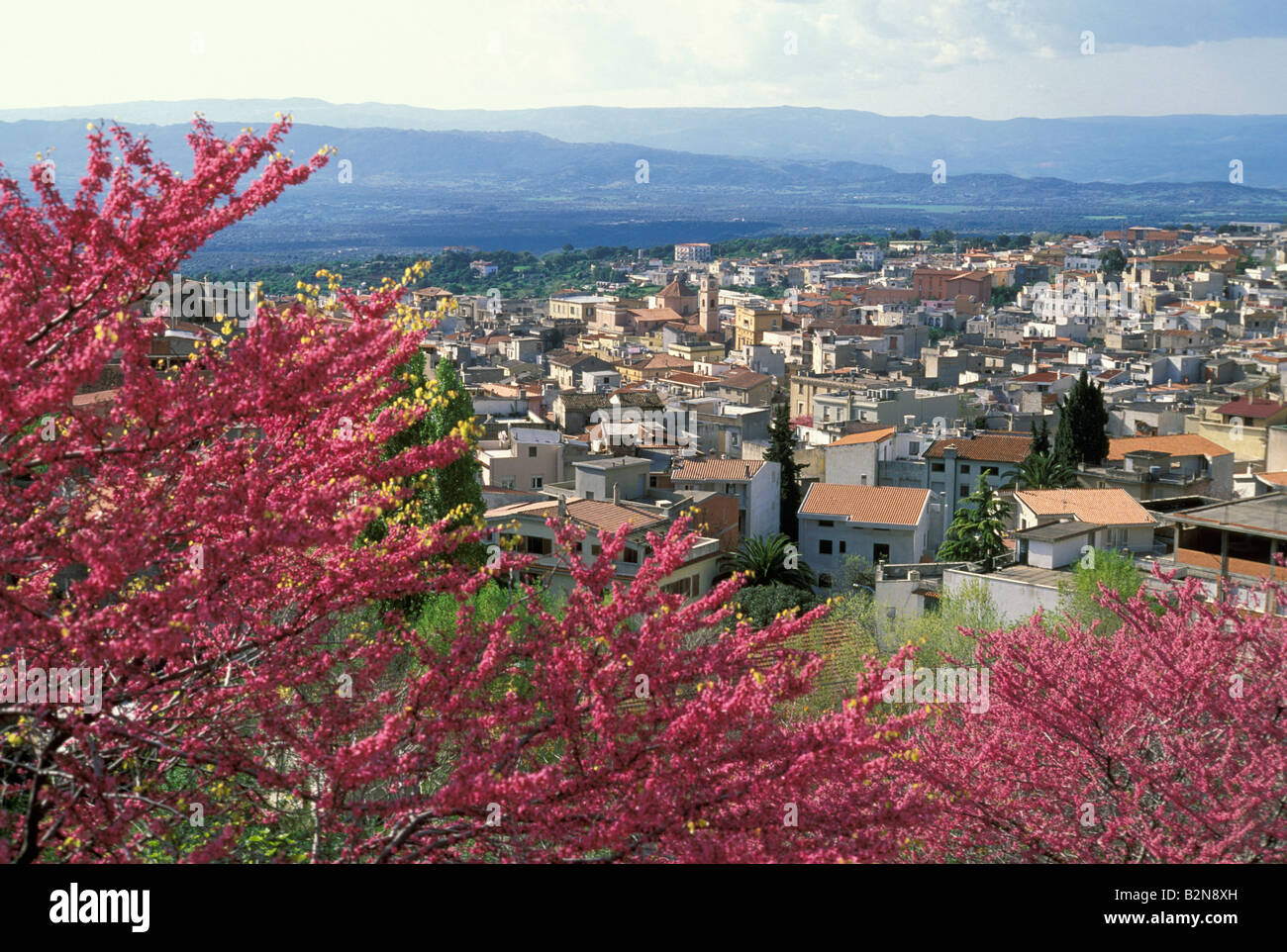 village view, dorgali, italy Stock Photo - Alamy