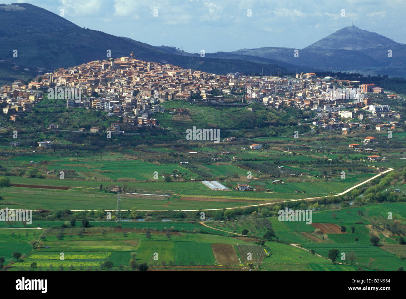 village view, priverno, italy Stock Photo - Alamy