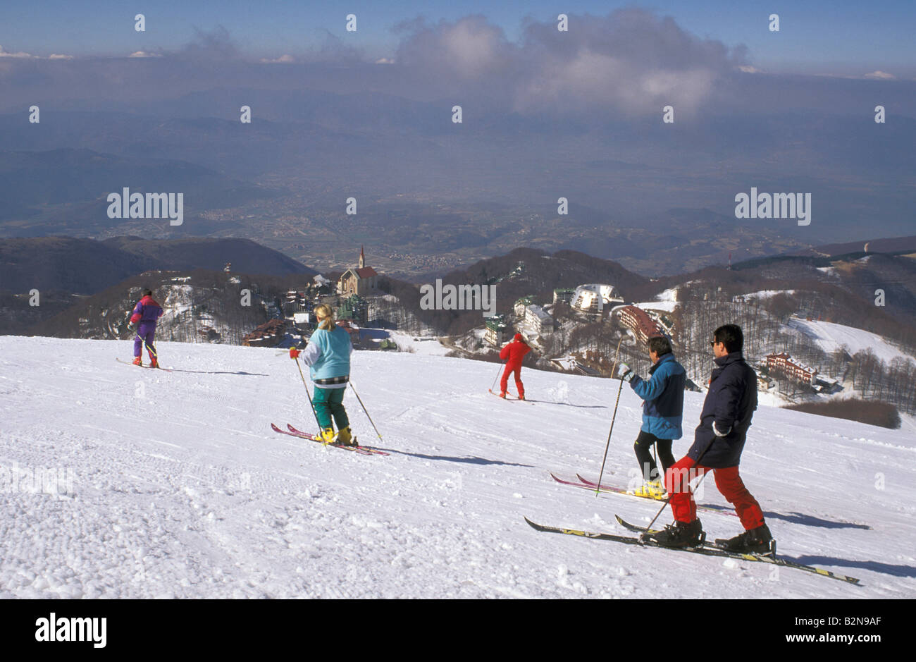 ski slopes, terminillo mountain, italy Stock Photo - Alamy