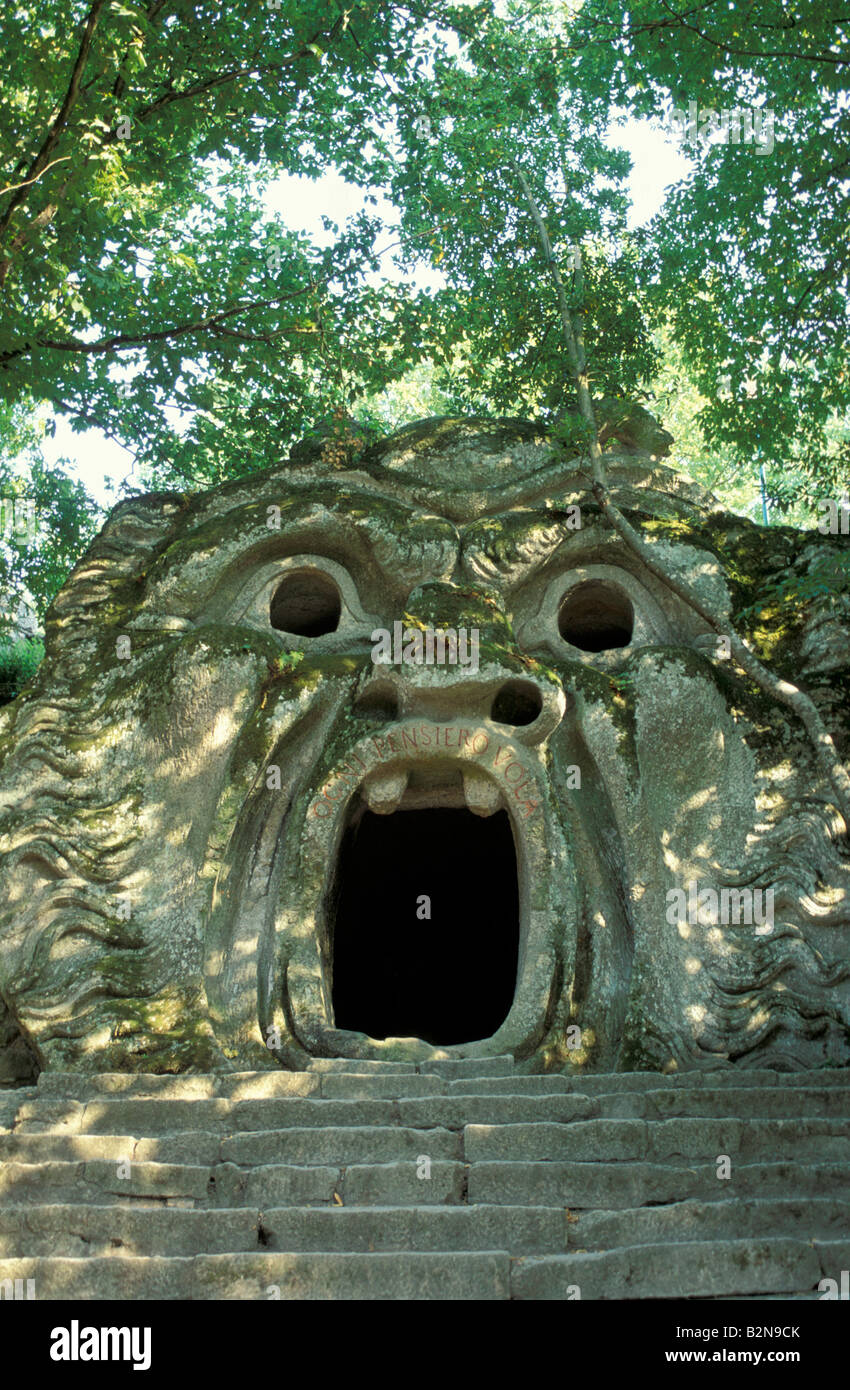 monsters park: ogre, bomarzo, italy Stock Photo - Alamy