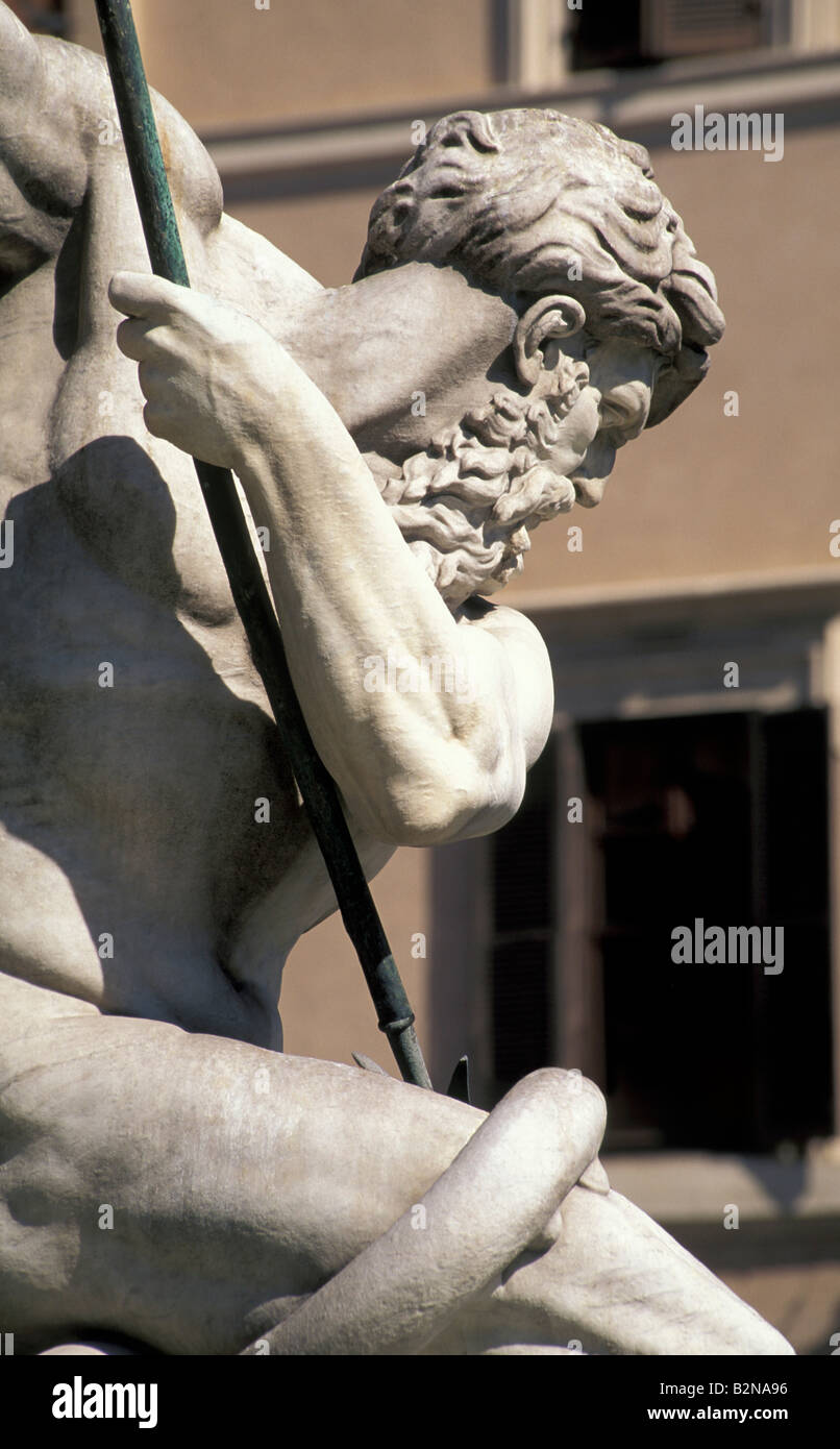 piazza navona, neptune fountain, rome, italy Stock Photo - Alamy
