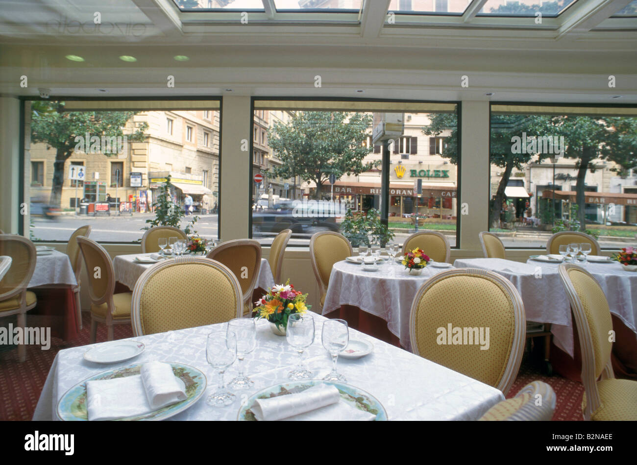 restaurant in via veneto, rome, italy Stock Photo - Alamy