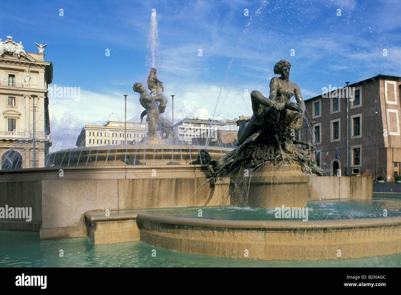 piazza della repubblica: naiadi fountain, rome, italy Stock Photo - Alamy