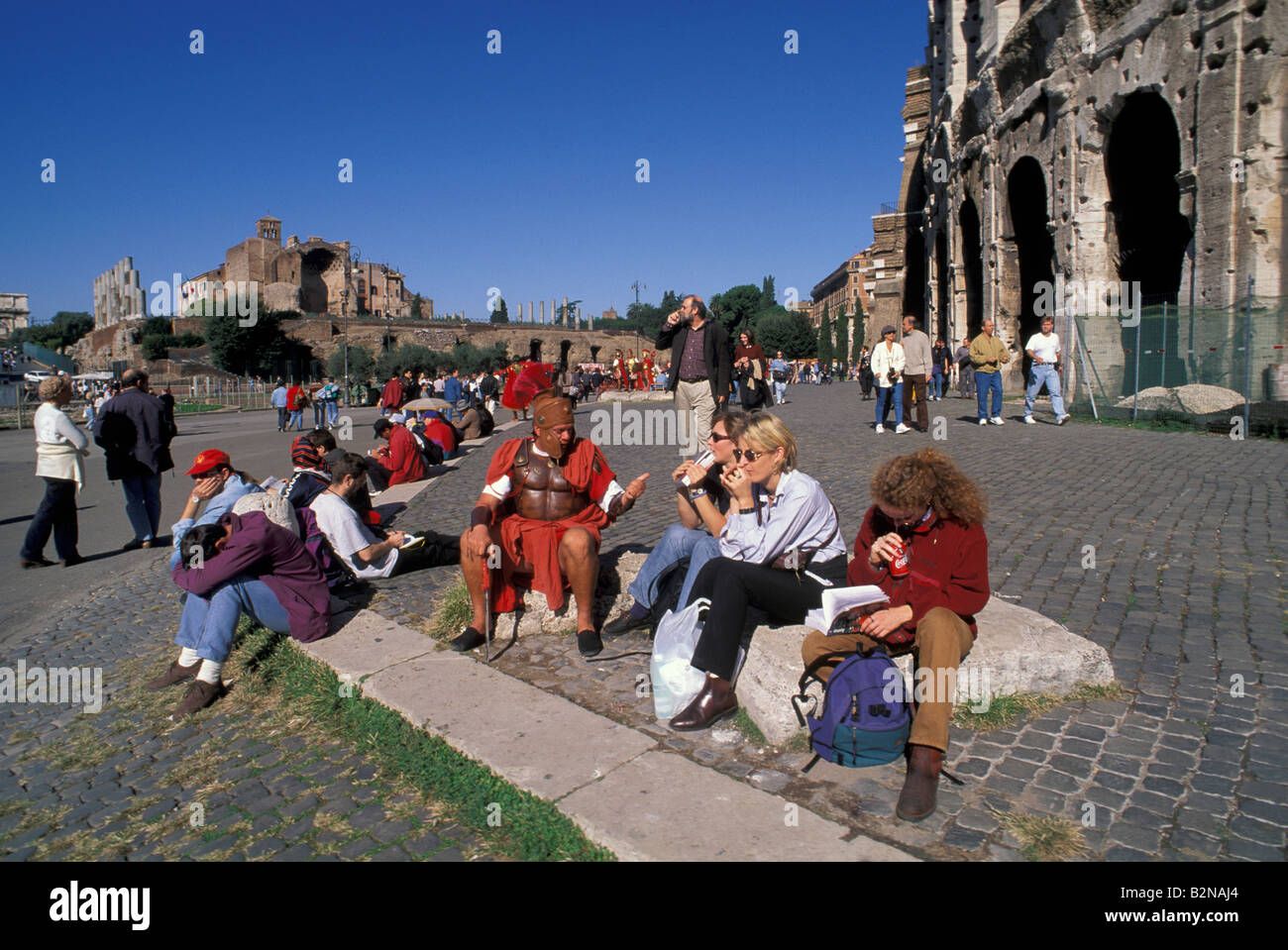 colosseum and tourists, rome, italy Stock Photo - Alamy