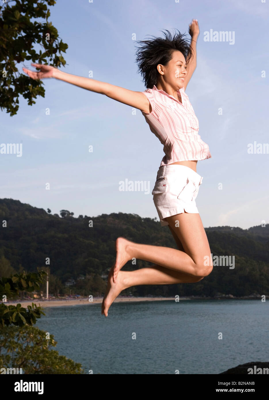 Blurred woman jumping water hi-res stock photography and images - Alamy