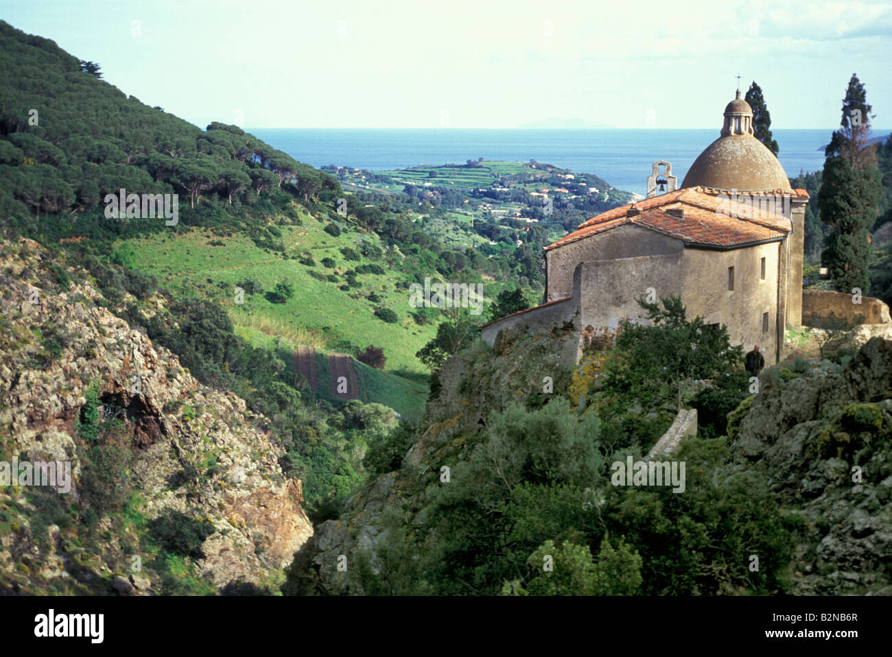 santa maria di monserrato sanctuary, elba porto azzurro, italy Stock ...