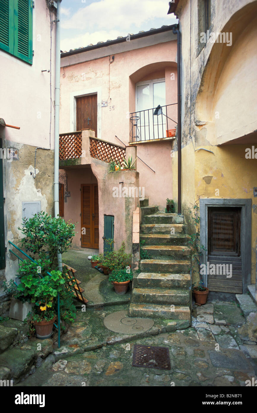 village partial view, elba marciana, italy Stock Photo - Alamy