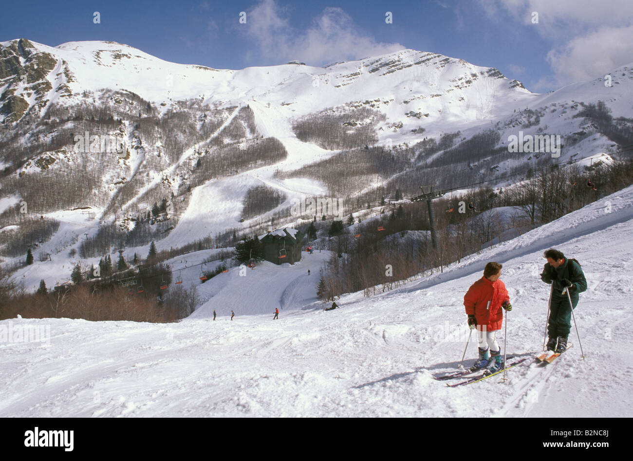 ski slopes in val di luce, abetone, italy Stock Photo - Alamy