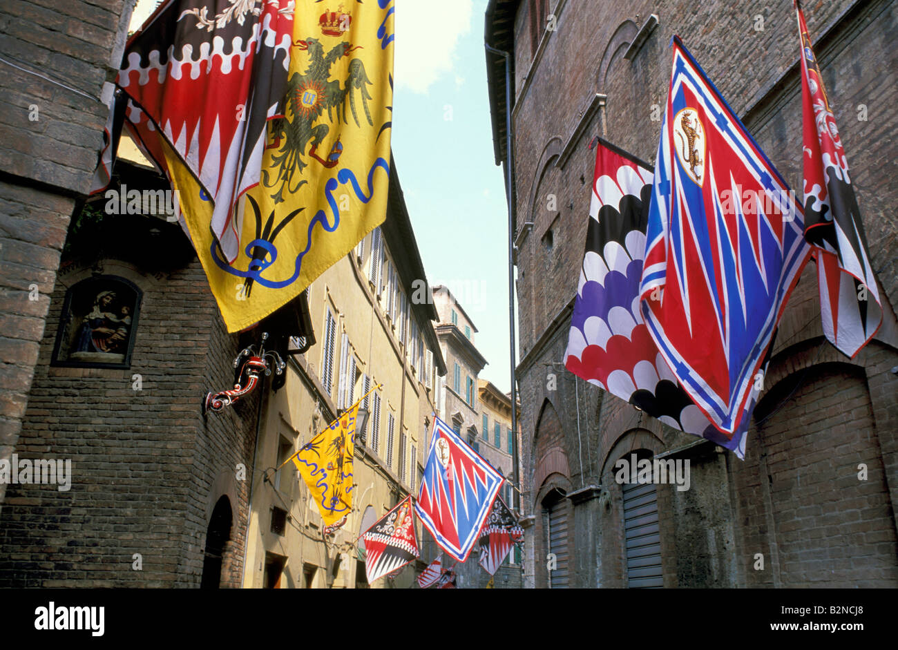flags, siena, italy Stock Photo - Alamy