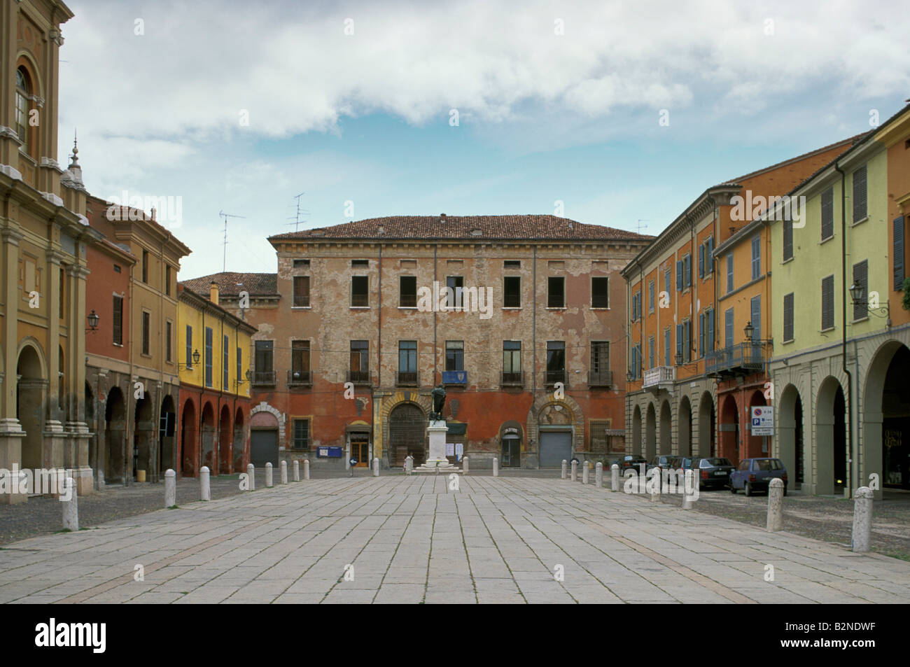 mazzini square and cathedral, guastalla, italy Stock Photo - Alamy