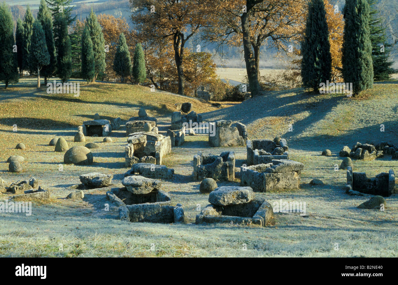 etruscan necropolis ruins, marzabotto, italy Stock Photo - Alamy