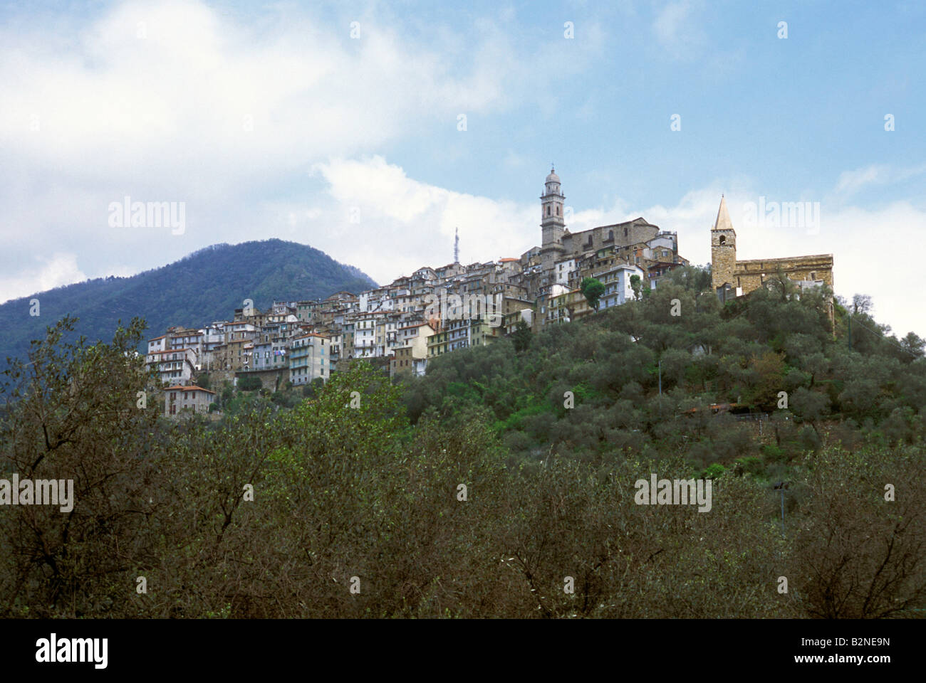 village view, montalto ligure, italy Stock Photo - Alamy