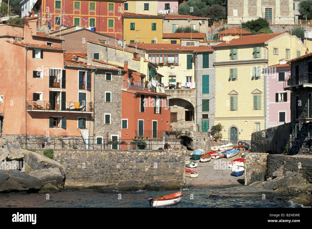 village view, tellaro, italy Stock Photo - Alamy