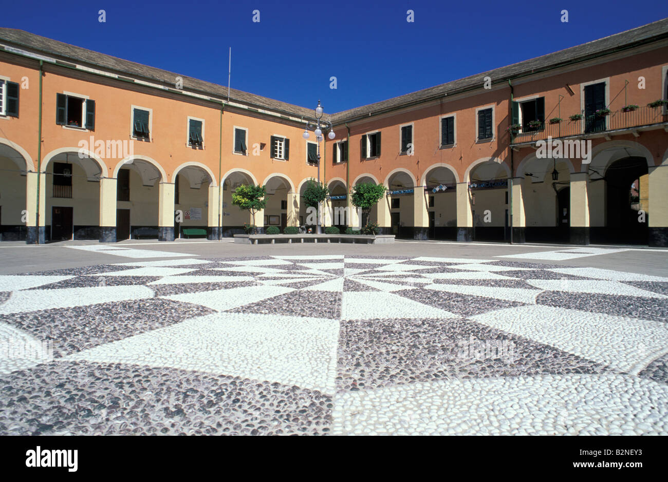 cavour square, levanto, italy Stock Photo - Alamy