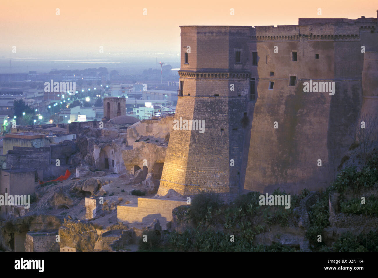 village and castle, massafra, Italy Stock Photo - Alamy