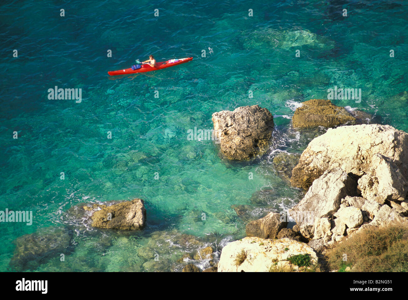 canoe, tremiti isles, Italy Stock Photo - Alamy