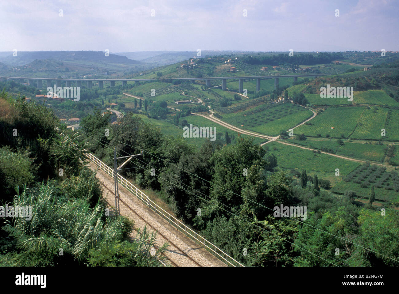 country and a14 motorway, san vito chietino, Italy Stock Photo - Alamy