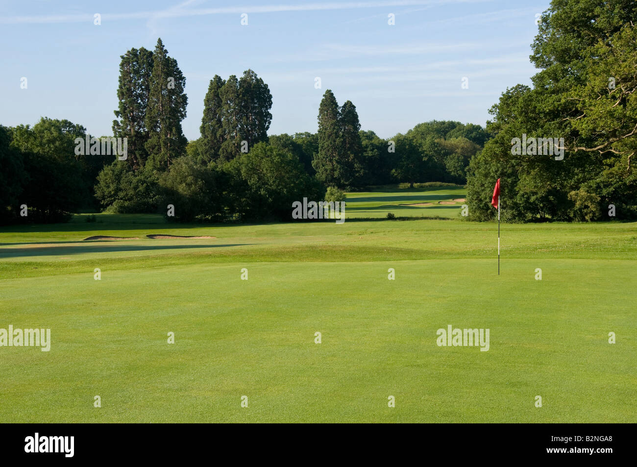 Golf course green with flag hi-res stock photography and images - Alamy