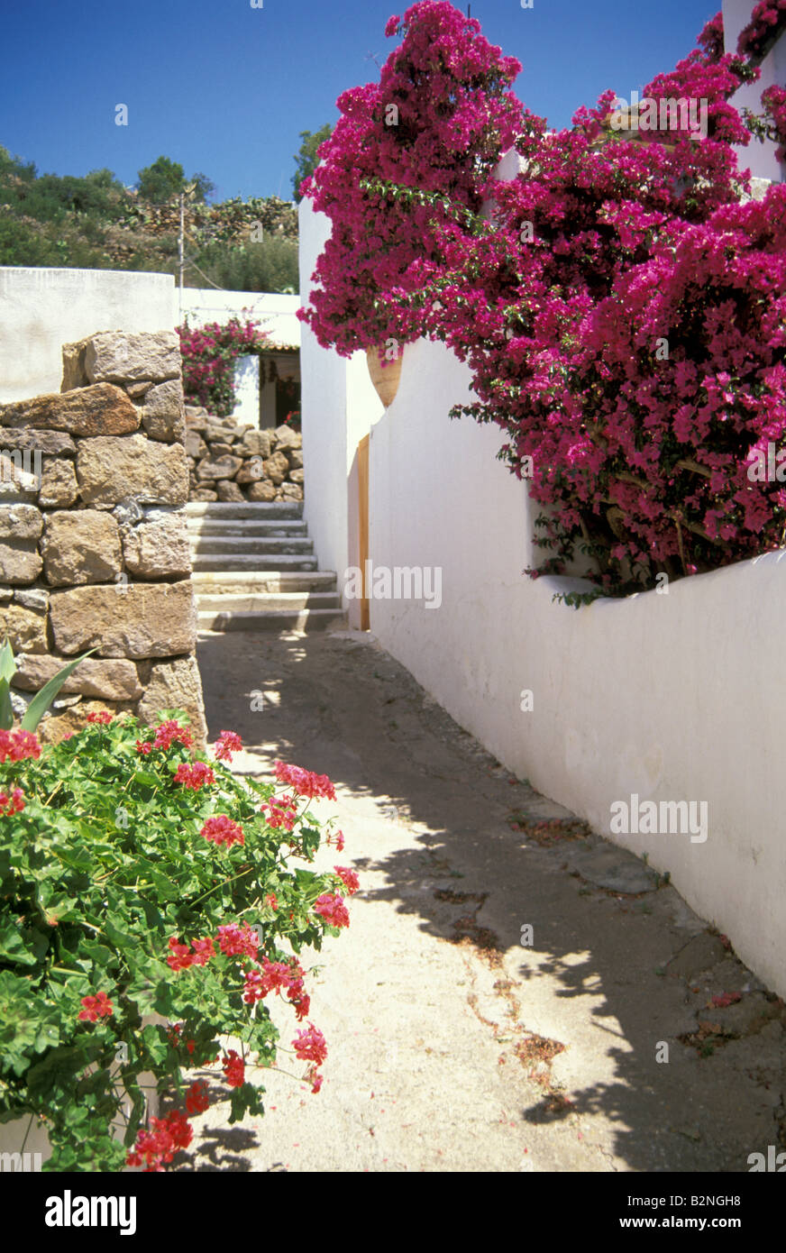 house partial view, aeolian panarea, Italy Stock Photo - Alamy