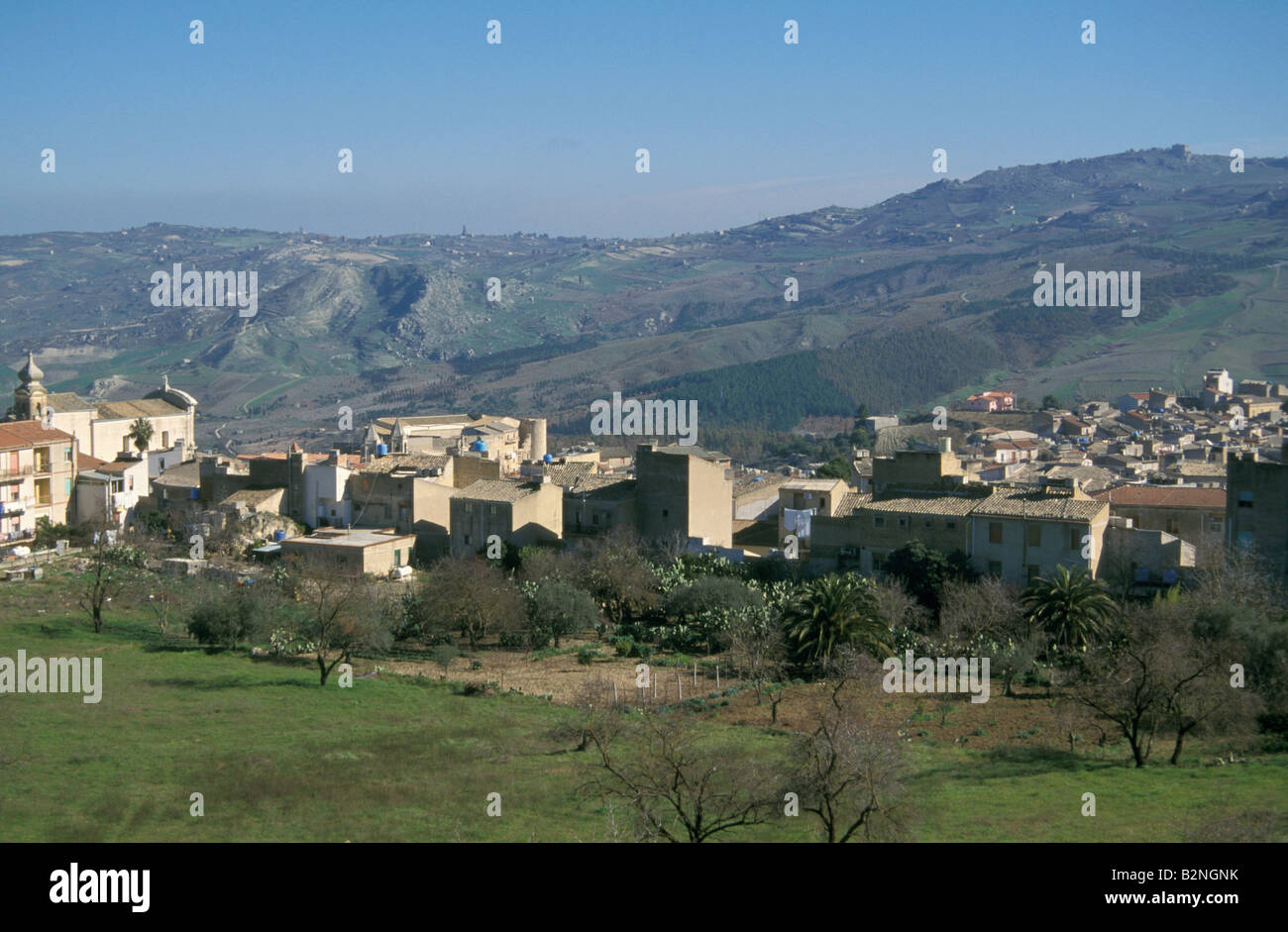 village view, racalmuto, Italy Stock Photo - Alamy