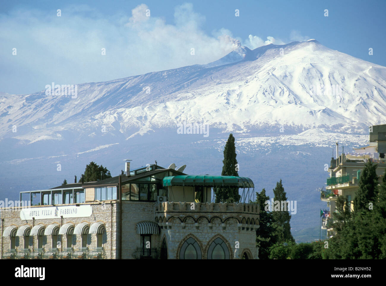 Etna volcano and villa fabiana hotel hi-res stock photography and ...