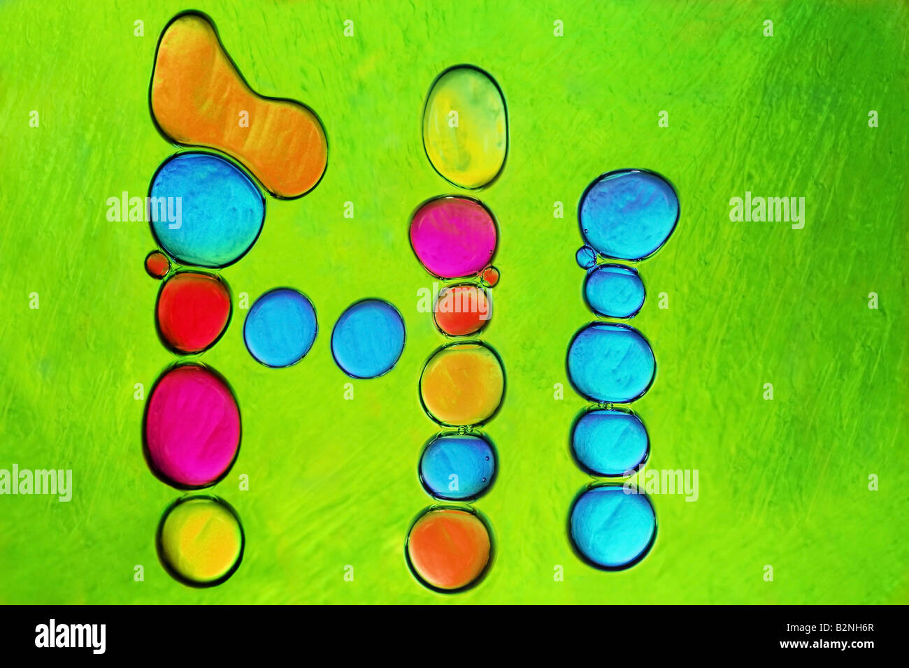 bright colorful Hi as a greeting Stock Photo - Alamy