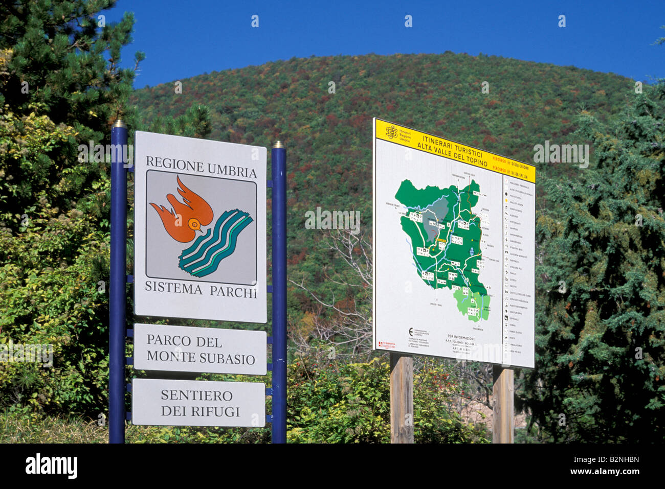 signs of regional park, assisi, Italy Stock Photo - Alamy
