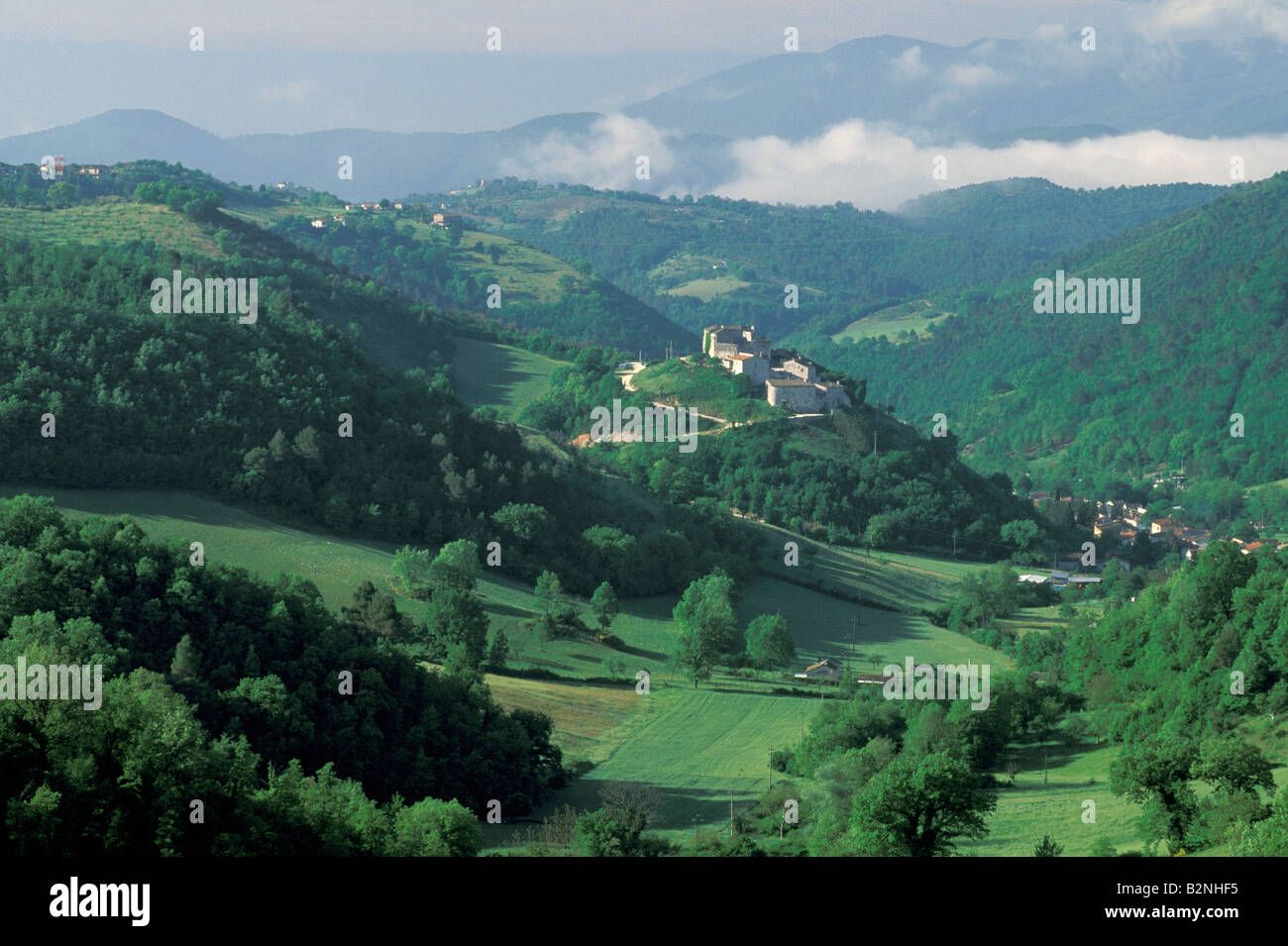 landscape from somma pass, spoleto, Italy Stock Photo - Alamy