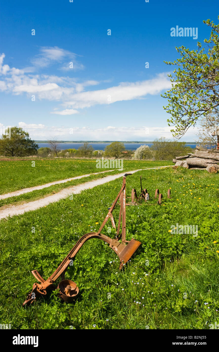 Ploughed field old plough hi-res stock photography and images - Alamy