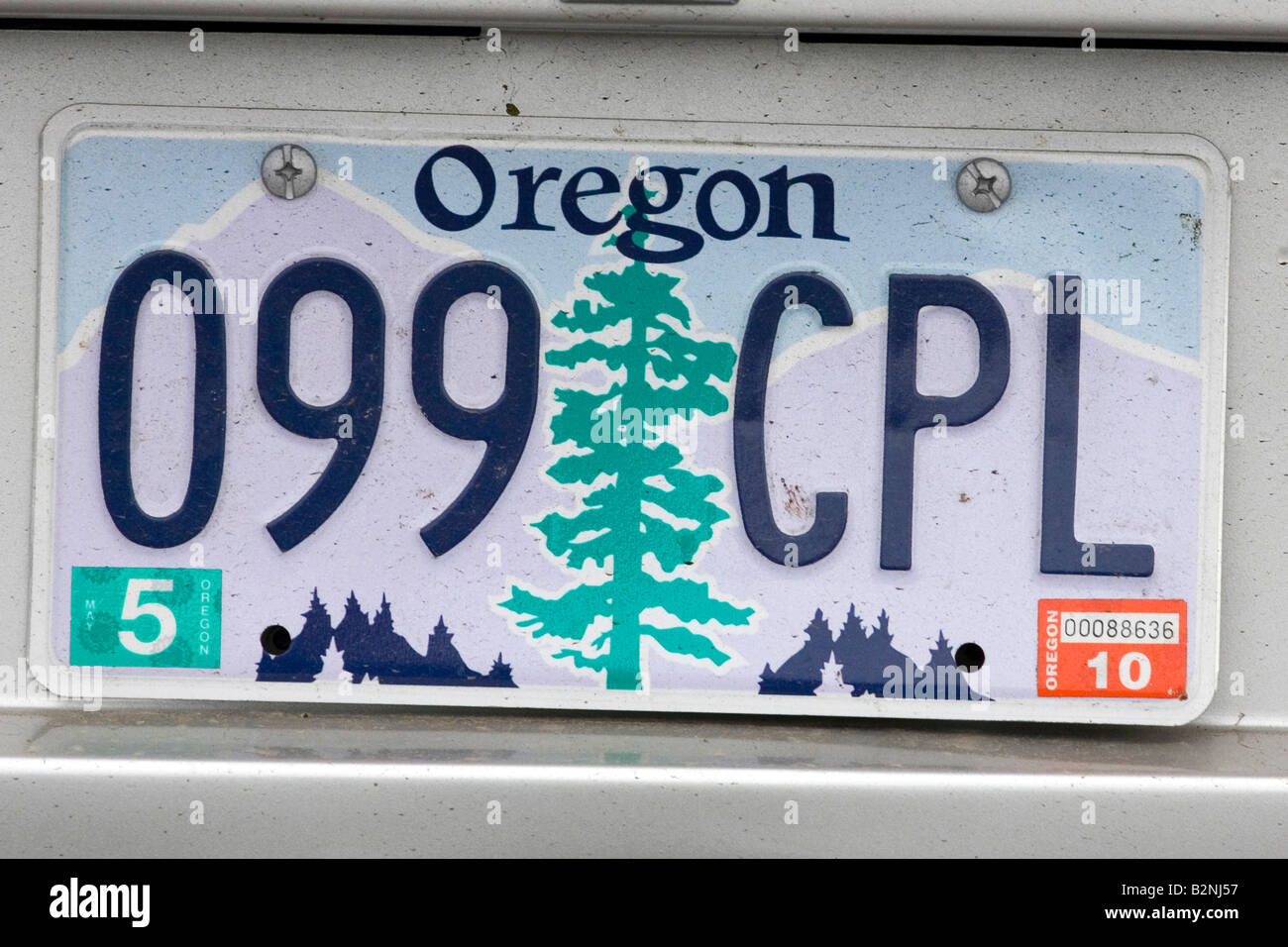 Oregon license plate hi-res stock photography and images - Alamy