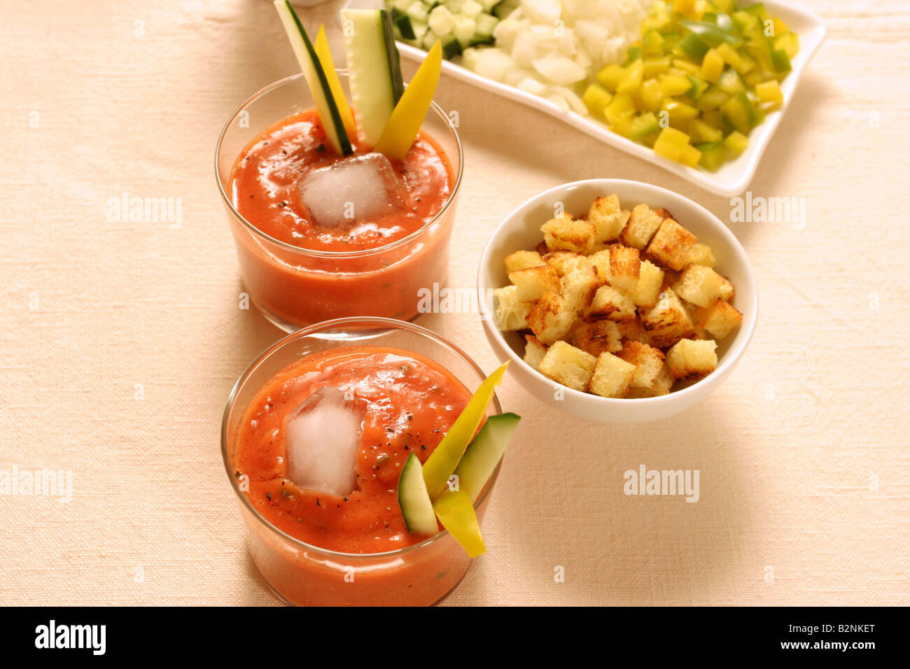 Gazpacho typical Andalusian soup, Italy Stock Photo - Alamy