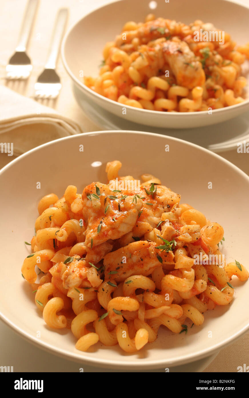 Eliche pasta with scorpion-fish sauce, Italy Stock Photo - Alamy