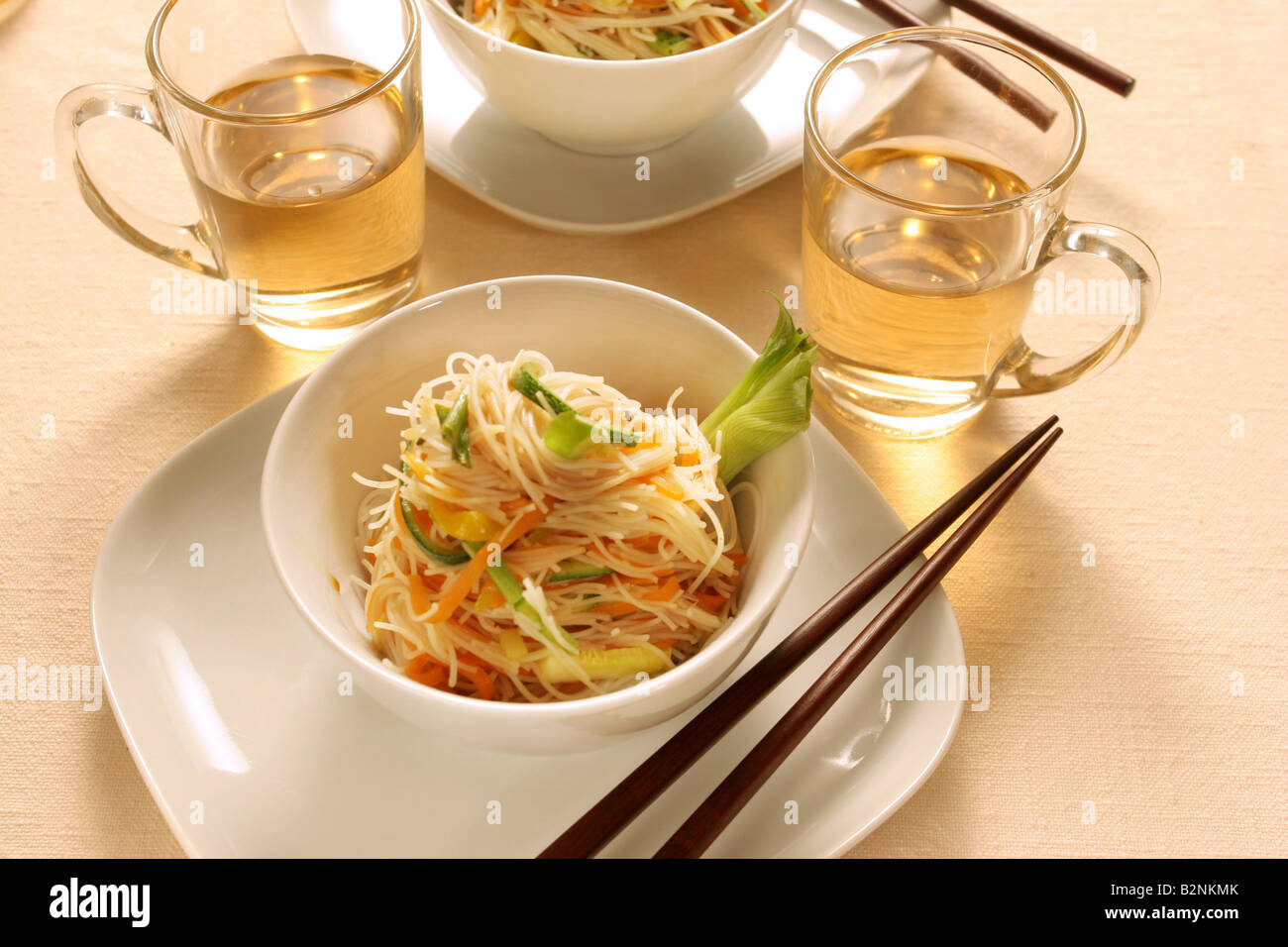 Soya spaghetti with vegetables, Italy Stock Photo - Alamy