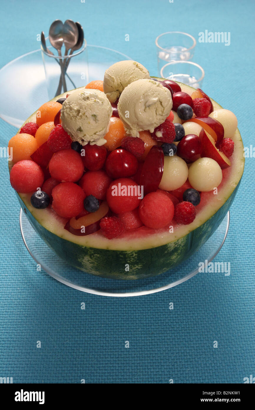 Stuffed watermelon, Italy Stock Photo - Alamy