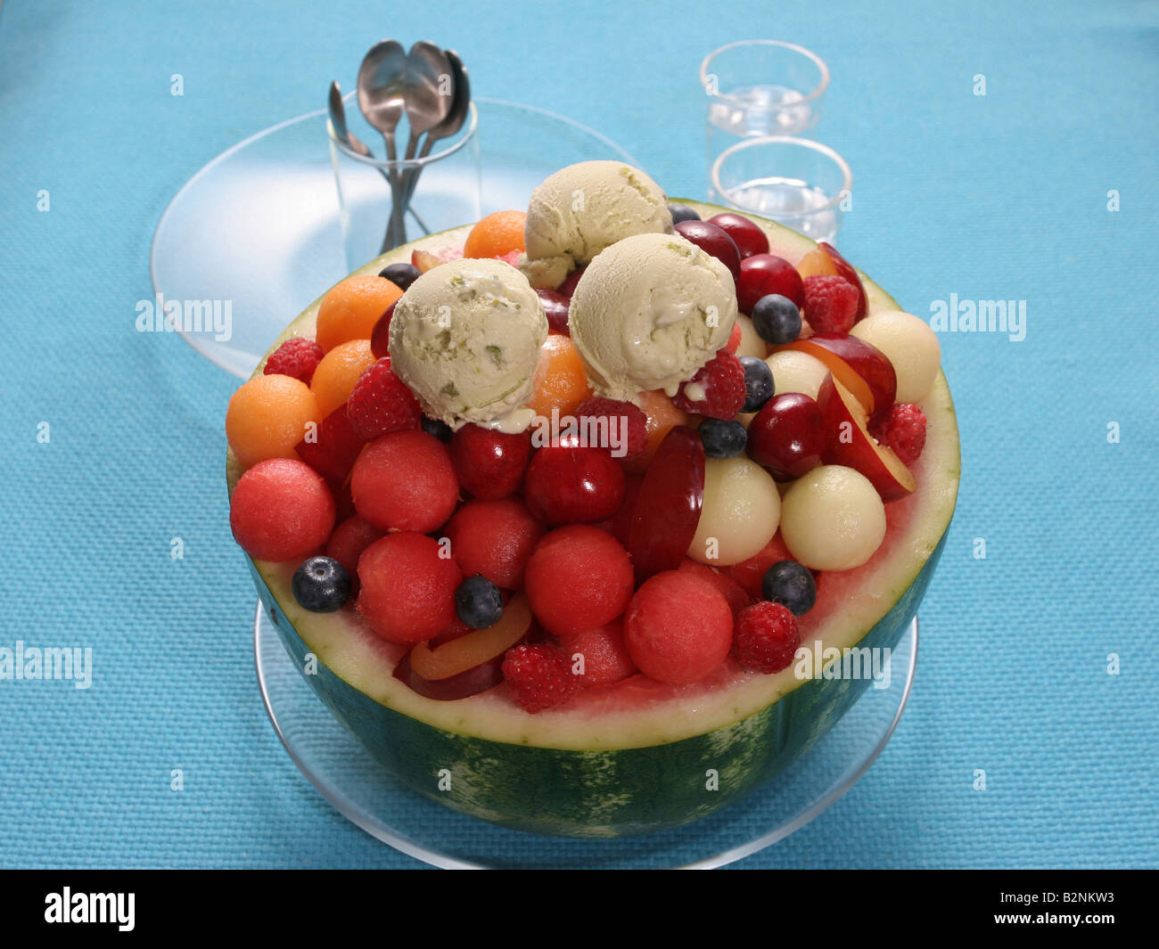 Stuffed watermelon, Italy Stock Photo - Alamy