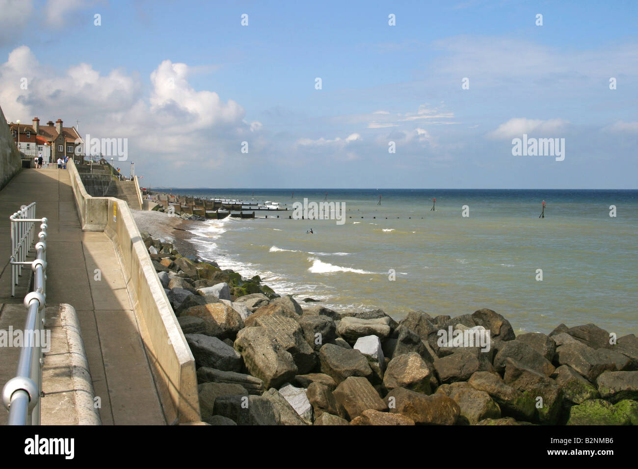 The beach and promenade Sheringham North Norfolk Stock Photo - Alamy