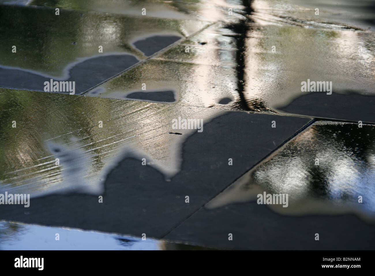 Pavement sidewalk tiles reflection abstract bad hi-res stock ...