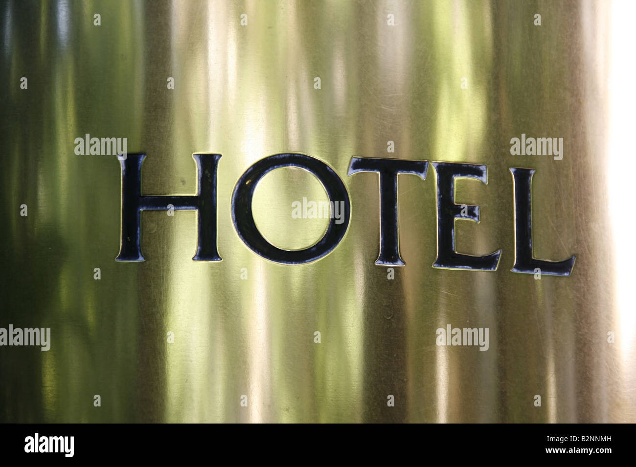 brass hotel name plate Stock Photo - Alamy