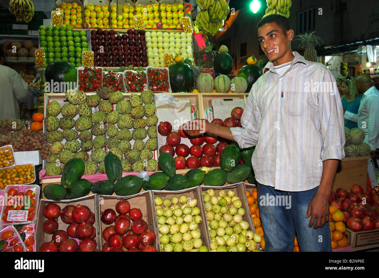 Fruit and vegetable stall in Old Town Sharm el Sheikh Sinai Egypt Stock ...