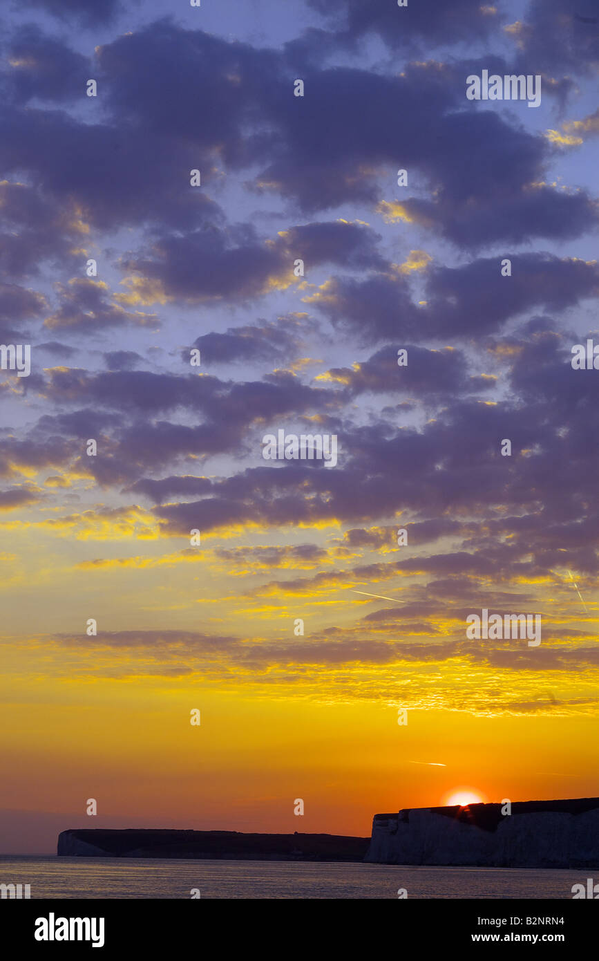 Sunset, Birling Gap, near Beachy Head, East Sussex, UK Stock Photo - Alamy